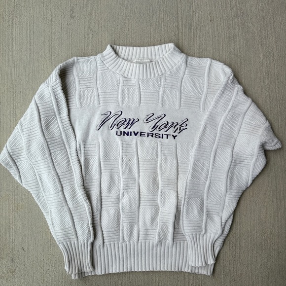Antigua Sport | Sweaters | Antigua Sport New York University Nyu White ...